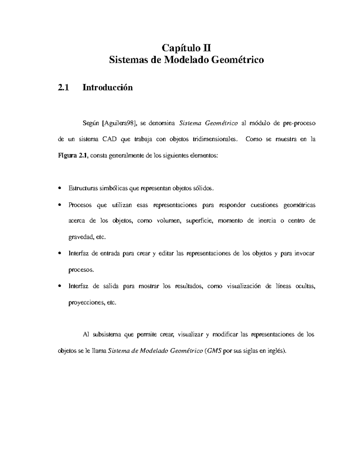 Modelado geometrico p1 - Capítulo II Sistemas de Modelado Geométrico 2 ...