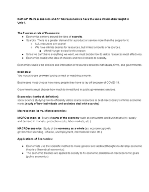 AP Microeconomics Unit 2.7 Notes - Market Equilibrium and Change In ...