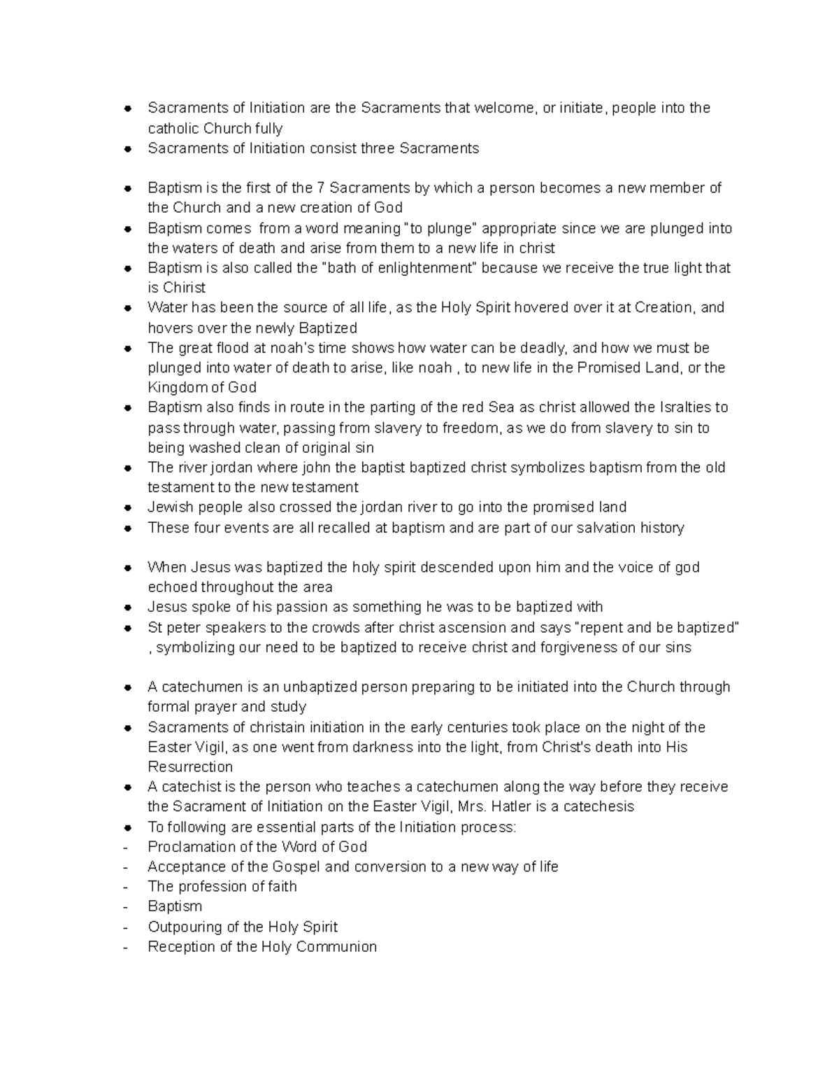 Theo baptism part 1 - These are my notes. My notes are based off of my ...