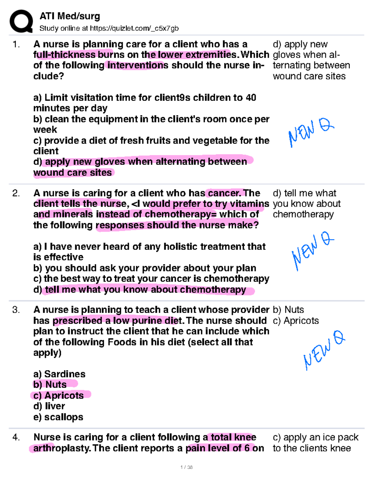 Ms3 proc - Proctor - Study online at quizlet/_c5x7gb A nurse is ...