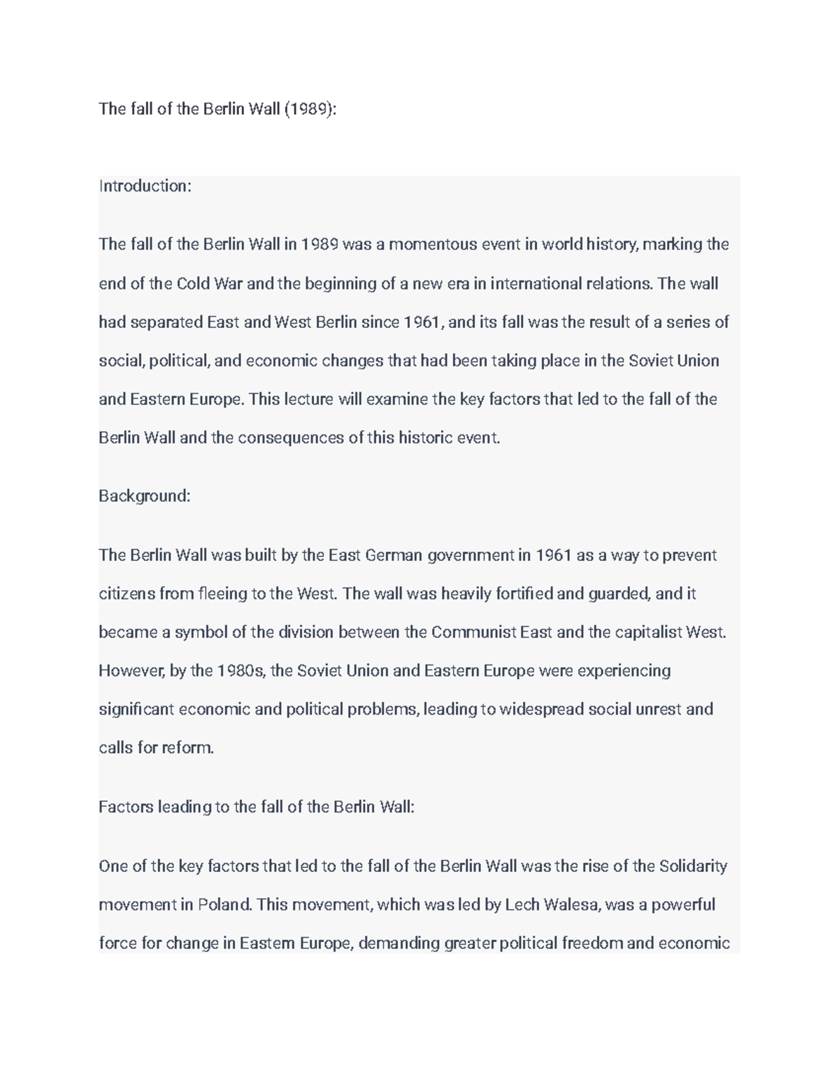 The fall of the Berlin Wall (1989) - The fall of the Berlin Wall (1989 ...