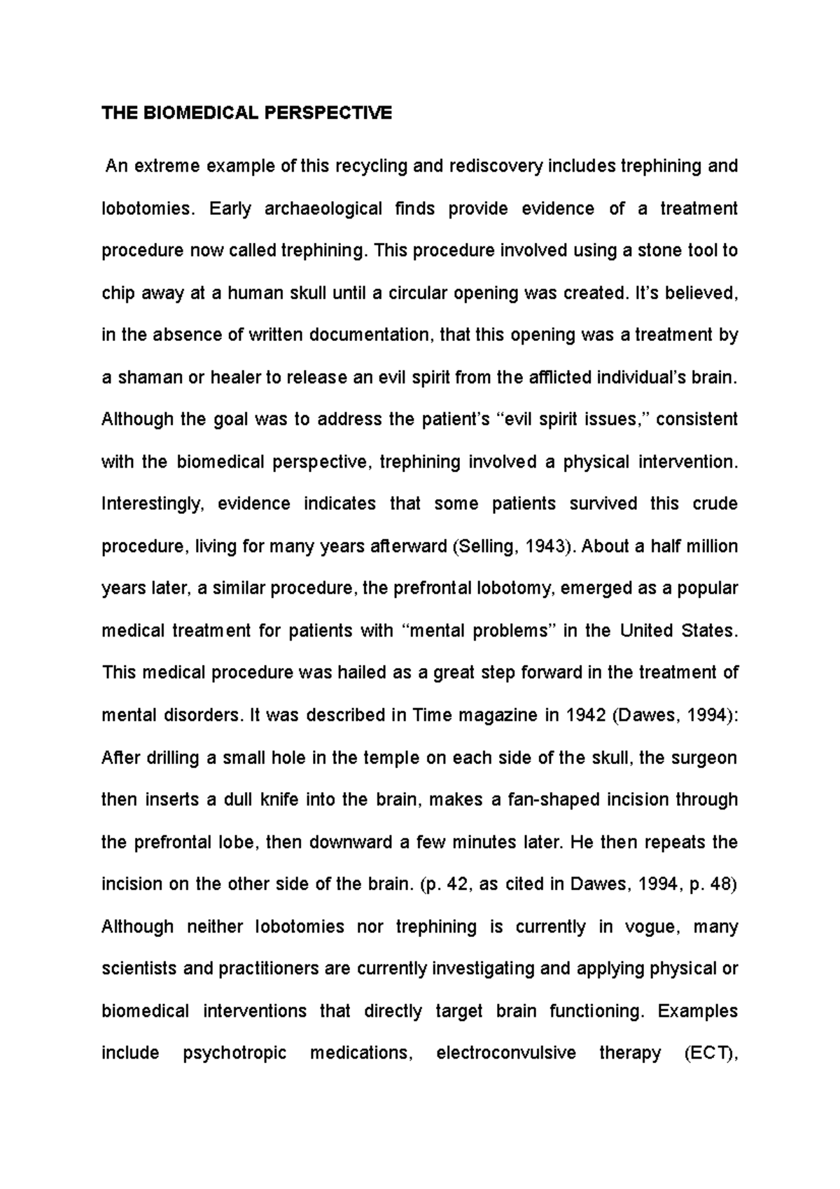 THE Biomedical Perspective - THE BIOMEDICAL PERSPECTIVE An extreme ...