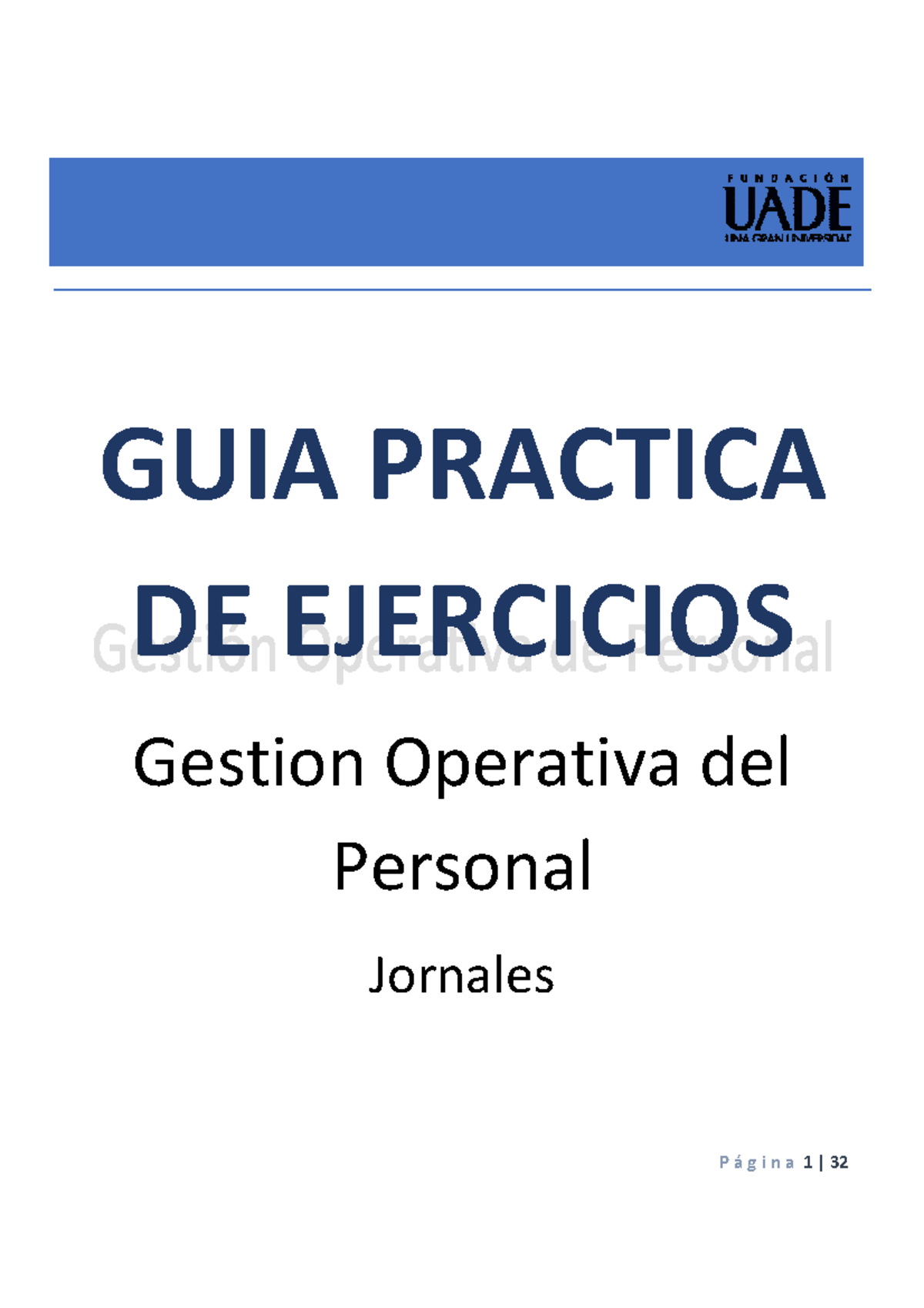 Guia practica de ejercicios - GUIA PRACTICA DE EJERCICIOS Gestion ...