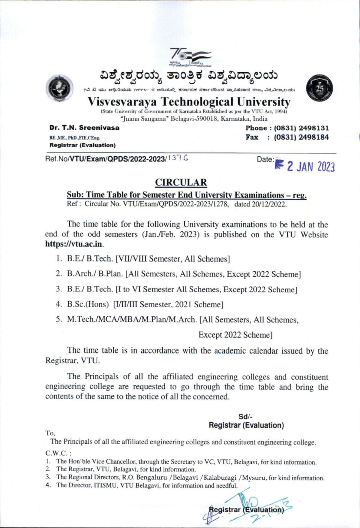 Time-Table Jan Feb 2023 - Analog and digital electronics - Studocu