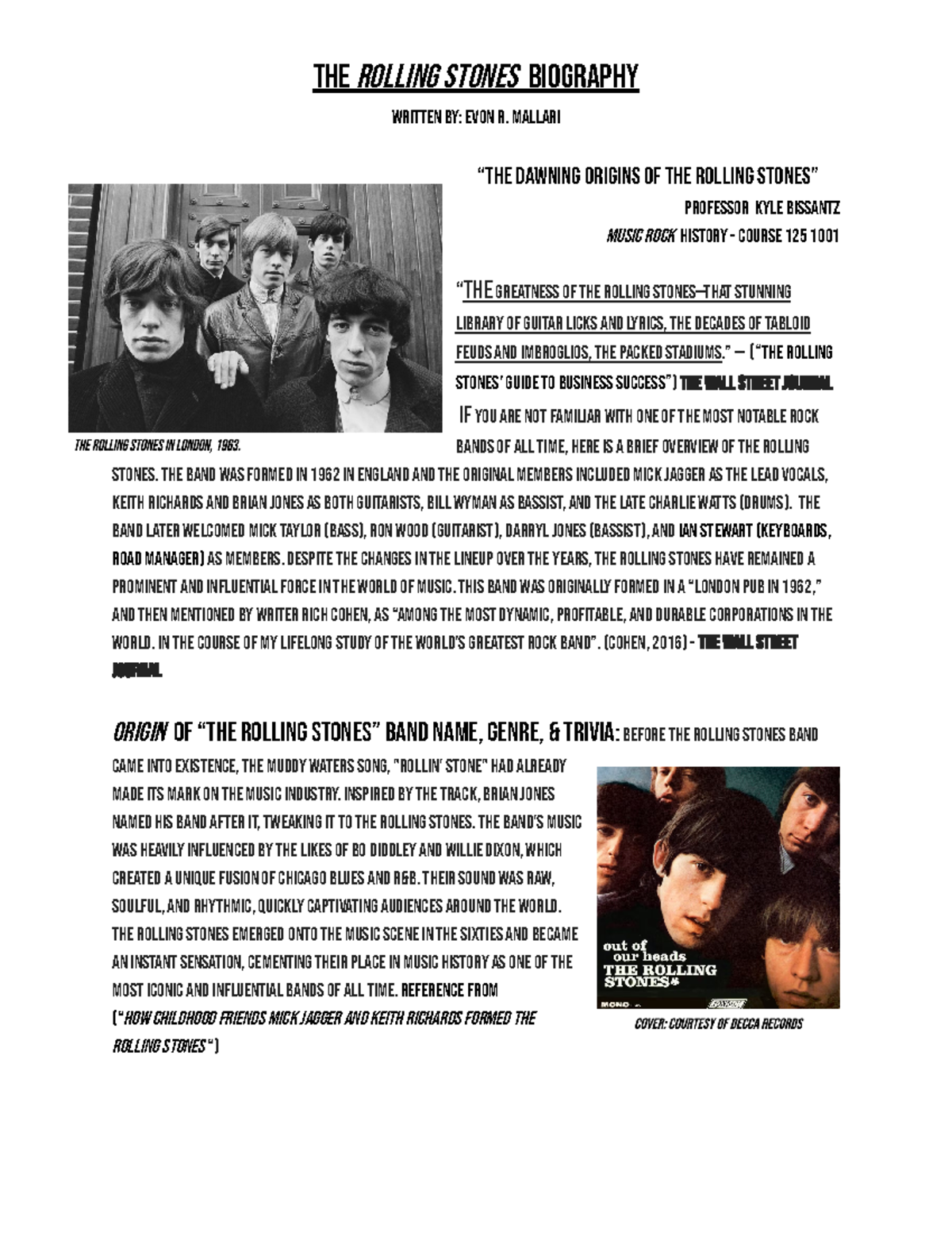 THE Dawning Origins OF “THE Rolling Stones” - THEROLLING STONES ...