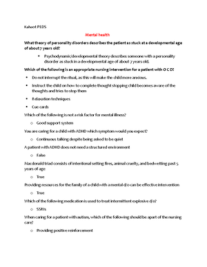 NUR 336 Exam 2 blueprint - NUR 336 Exam 2 (Modules 3-5) – Outline for Success Please Note: This ...