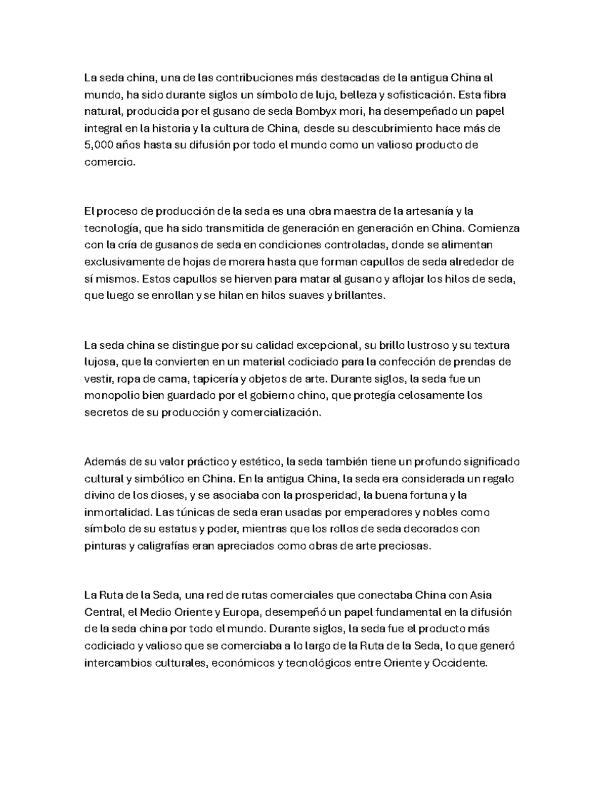 La seda china 09 - La seda china, una de las contribuciones más ...