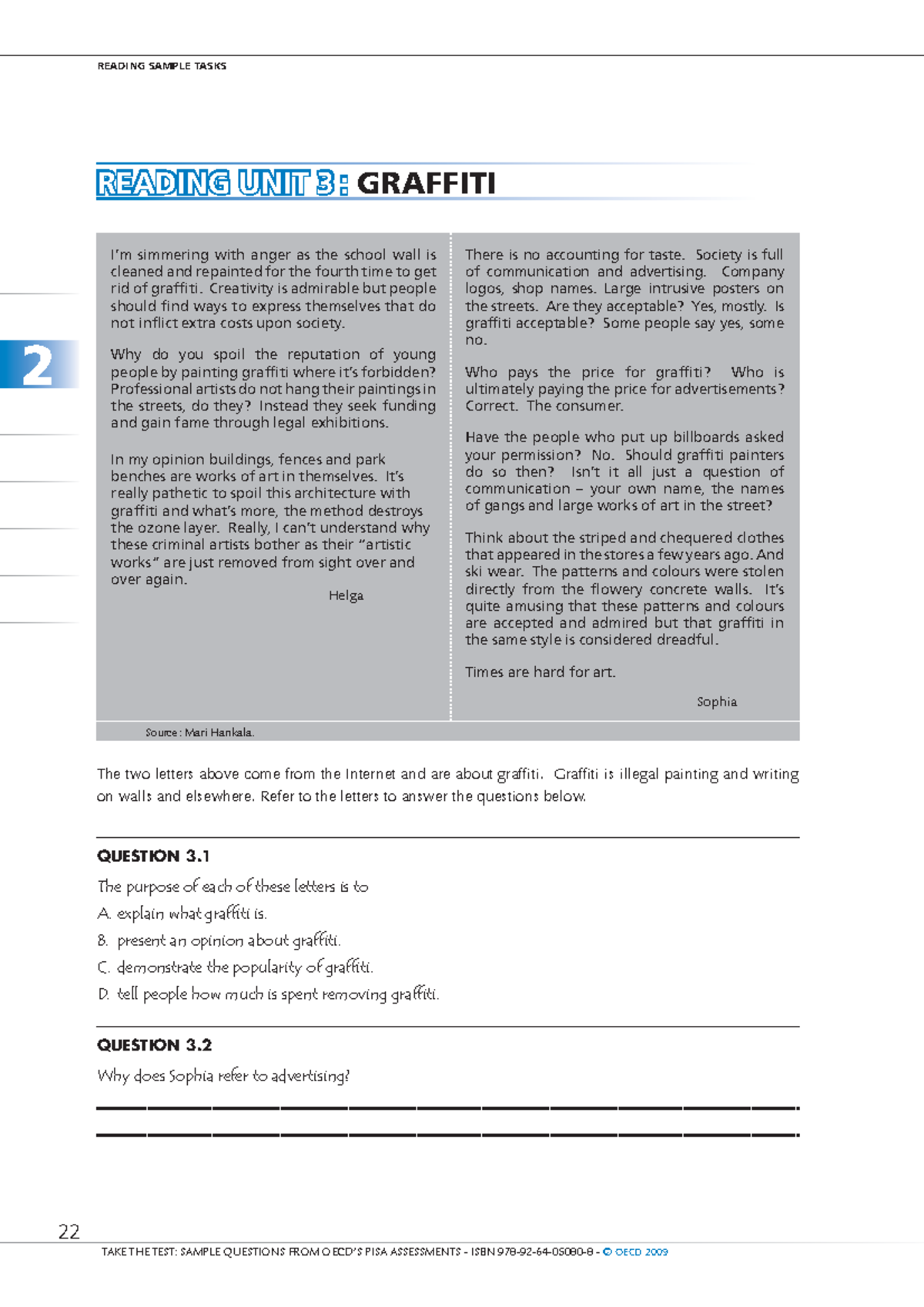 Take the test e book - Take the test PISA - READING SAMPLE TASKS 22 2 ...