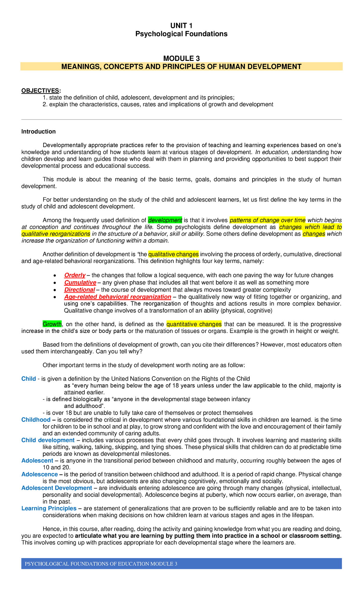 3 Meanings, Concepts AND Principles OF Human Development ...