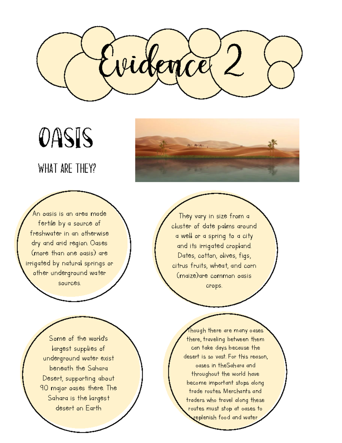Evidence 2 life science, MODULE 2 - OASIS What are they? ####### An ...