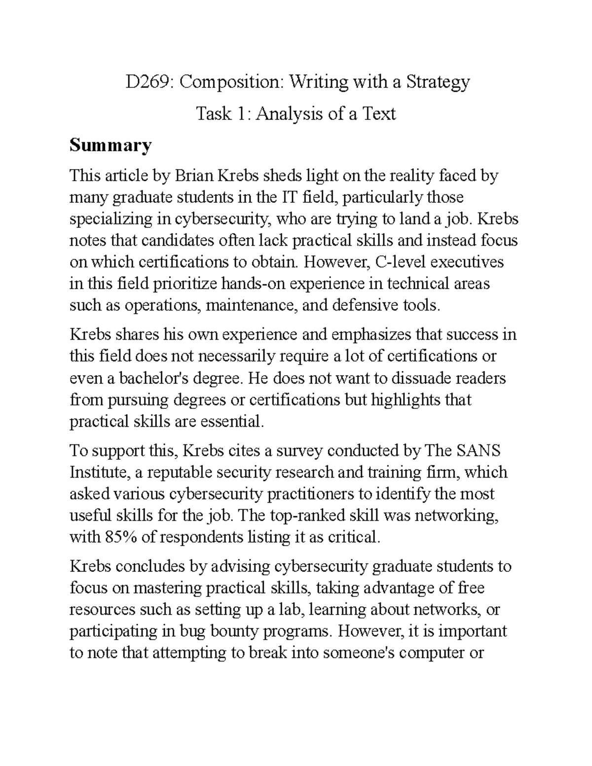 RGM2 Task 1 Speeches for Text Analysis - D269: Composition: Writing ... RGM2 Task 1 Speeches for Text Analysis - D269: Composition: Writing ...