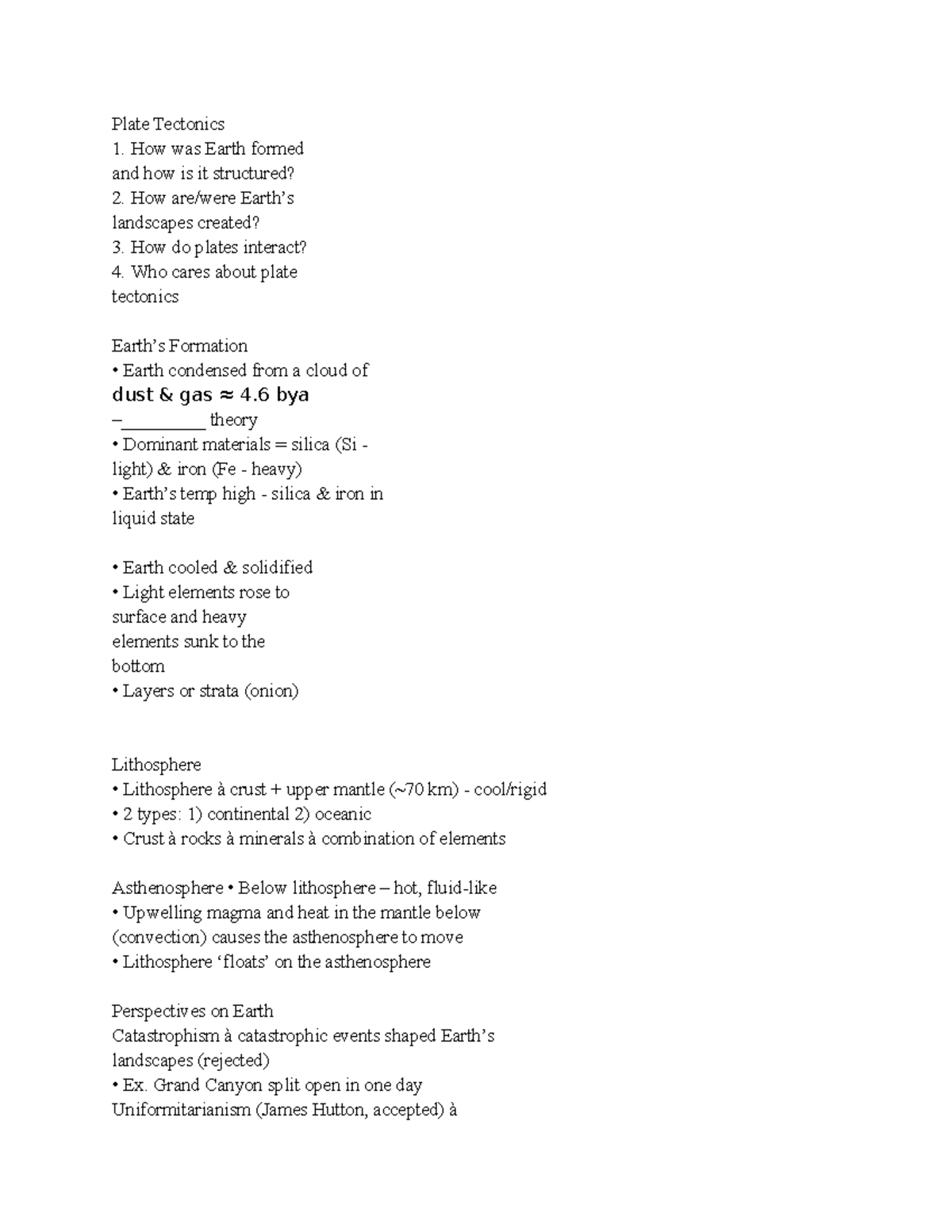 Plate Tectonics Part 1 - Plate Tectonics How was Earth formed and how ...