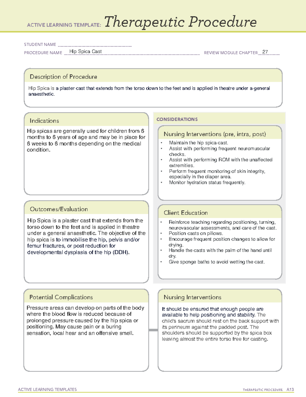 6 - Notes - ACTIVE LEARNING TEMPLATES THERAPEUTIC PROCEDURE A ...