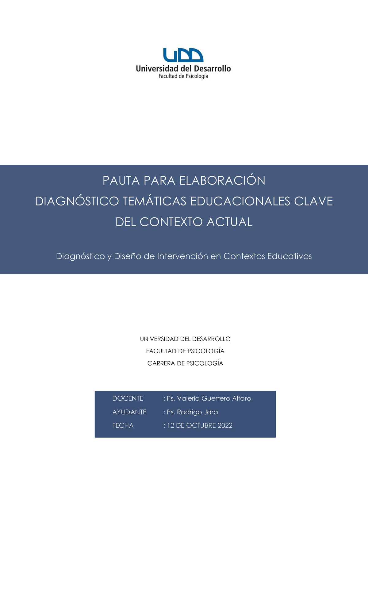Pauta Diagnóstico temáticas clave contexto actual - PAUTA PARA ELABORACI”N DIAGN”STICO TEM¡TICAS ...