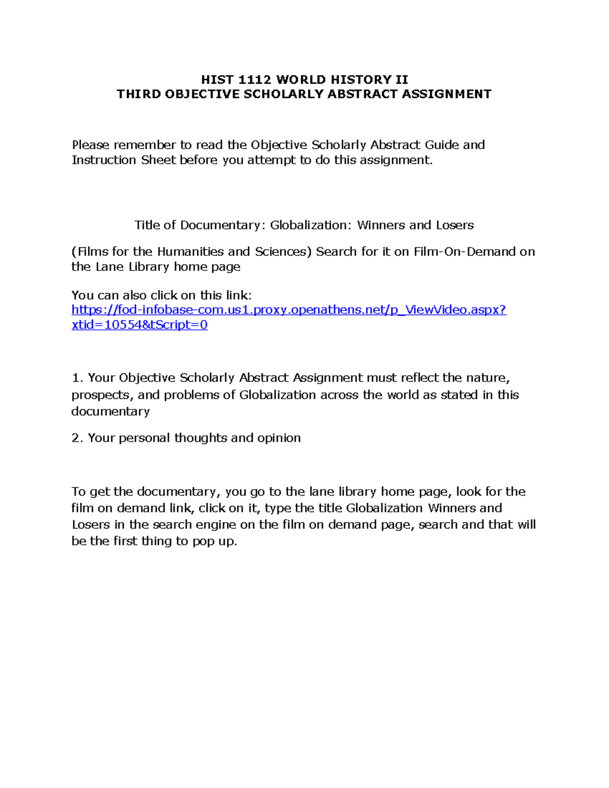 World History II Third Objective Scholarly Abstract Assignment Online ... World History II Third Objective Scholarly Abstract Assignment Online ...