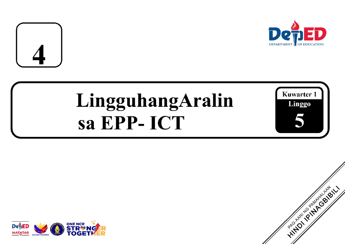 LE G4 EPP ICT Q1 W5 - notes - Quarter 1: Week 5 SY 2023- Ang materyal ...