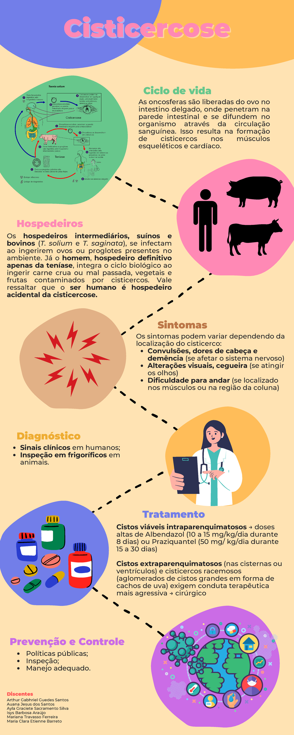 Cisticercose - Infografico - Cistos viáveis intraparenquimatosos → ...