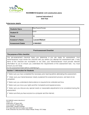 NPA Sitxhrm 010 Assessment 2 -Project - Assessment Tasks and ...