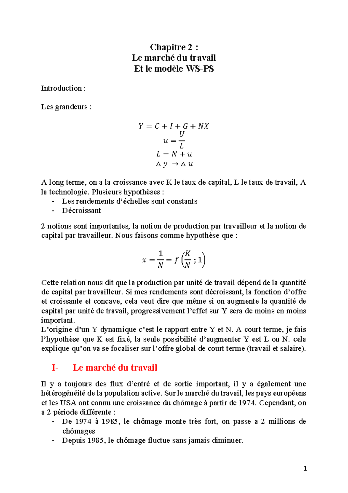 Chapitre 2 marché du travail et WSPS - Chapitre 2 : Le marchÈ du ...