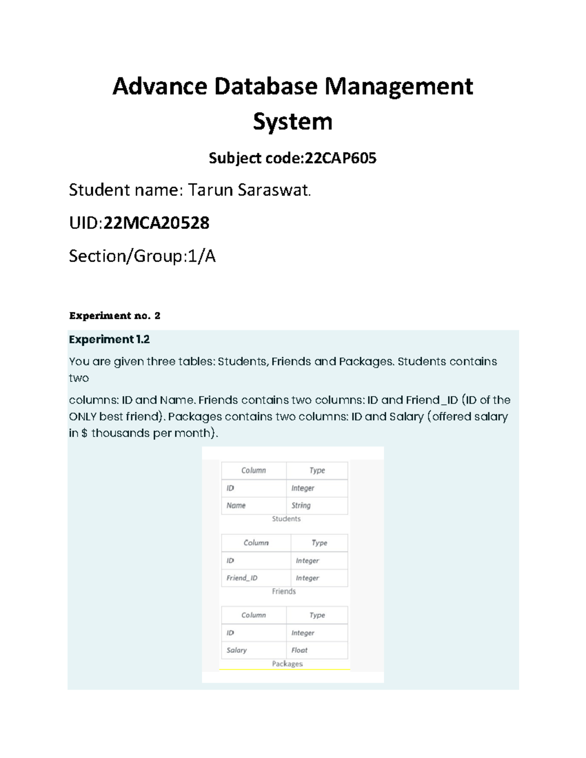 Adbms 2 tarun - Fragmantation - Advance Database Management System ...