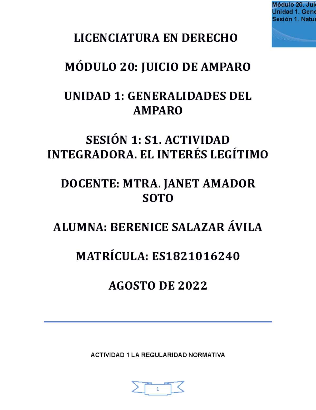 M20 U1 S1 BESA - material de amparo para estudio - Unidad 1. Gene ...