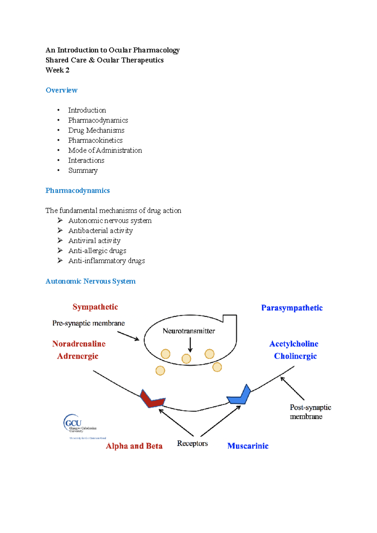 Ocular Pharmacology - An Introduction to Ocular Pharmacology Shared ...