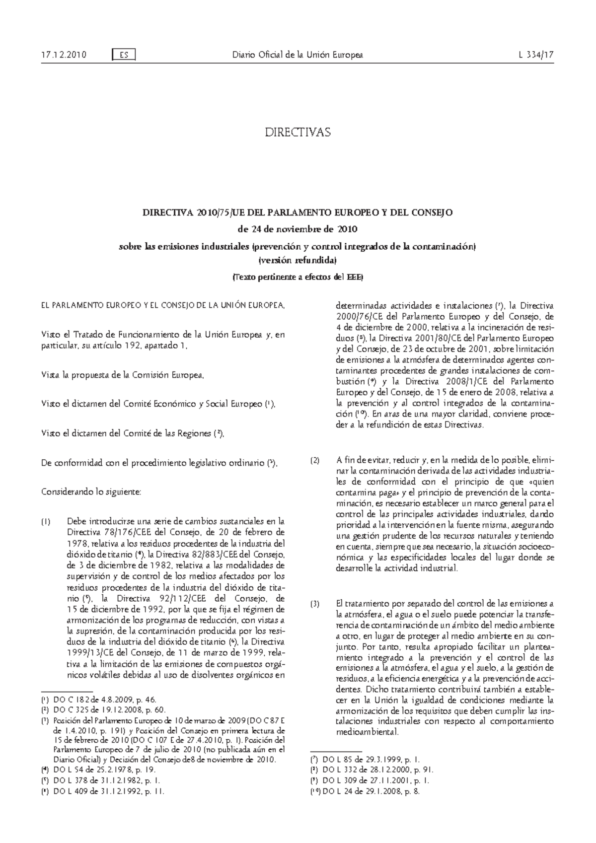 Directiva emisiones industriales - 17.12 Diario Oficial de la Unión ...