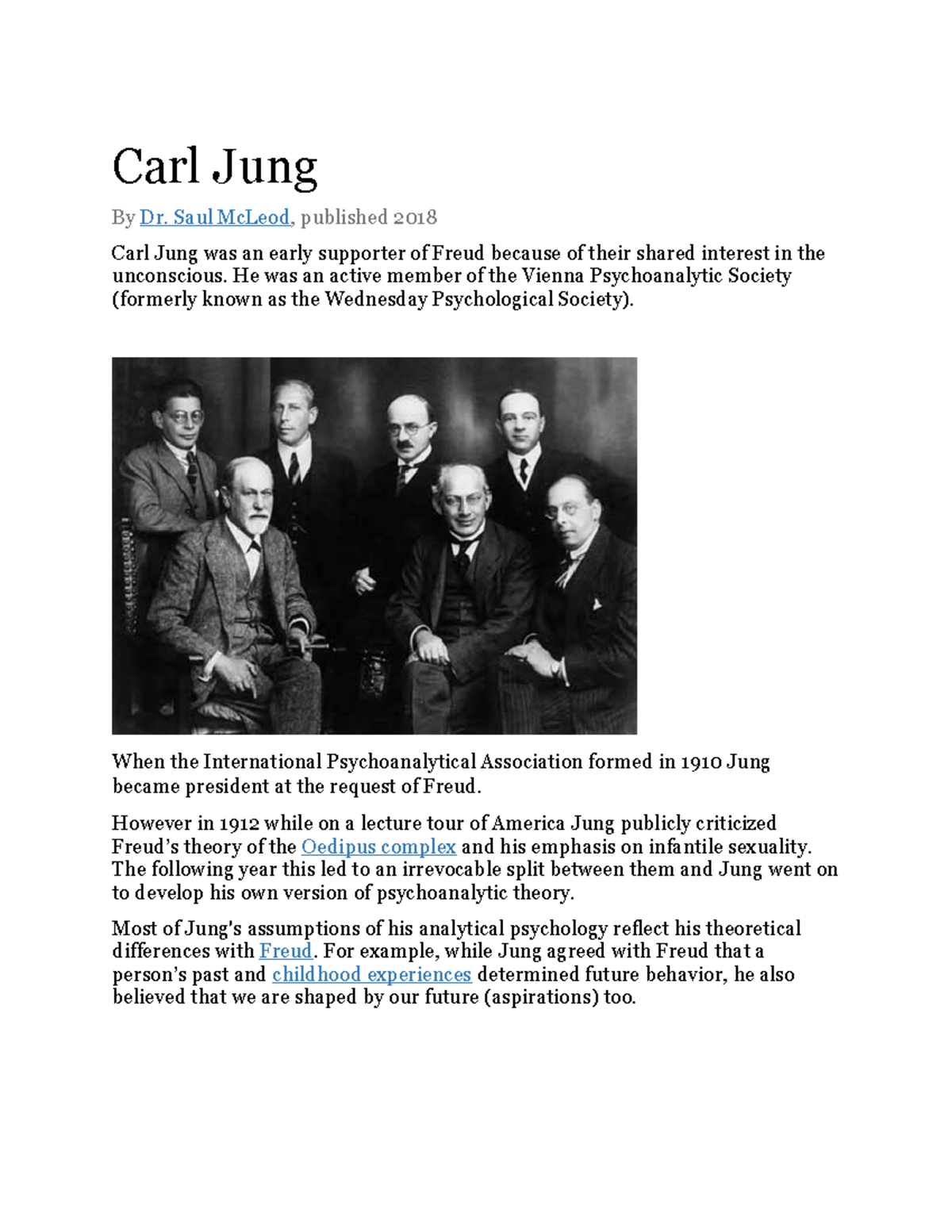 Carl Jung - N/A - Carl Jung By Dr. Saul McLeod, published 2018 Carl ...