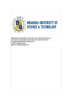 Proposal Report Draft PDF - MBARARA UNIVERSITY OF SCIENCE AND TECHNOLOGY FACULTY OF APPLIED ...