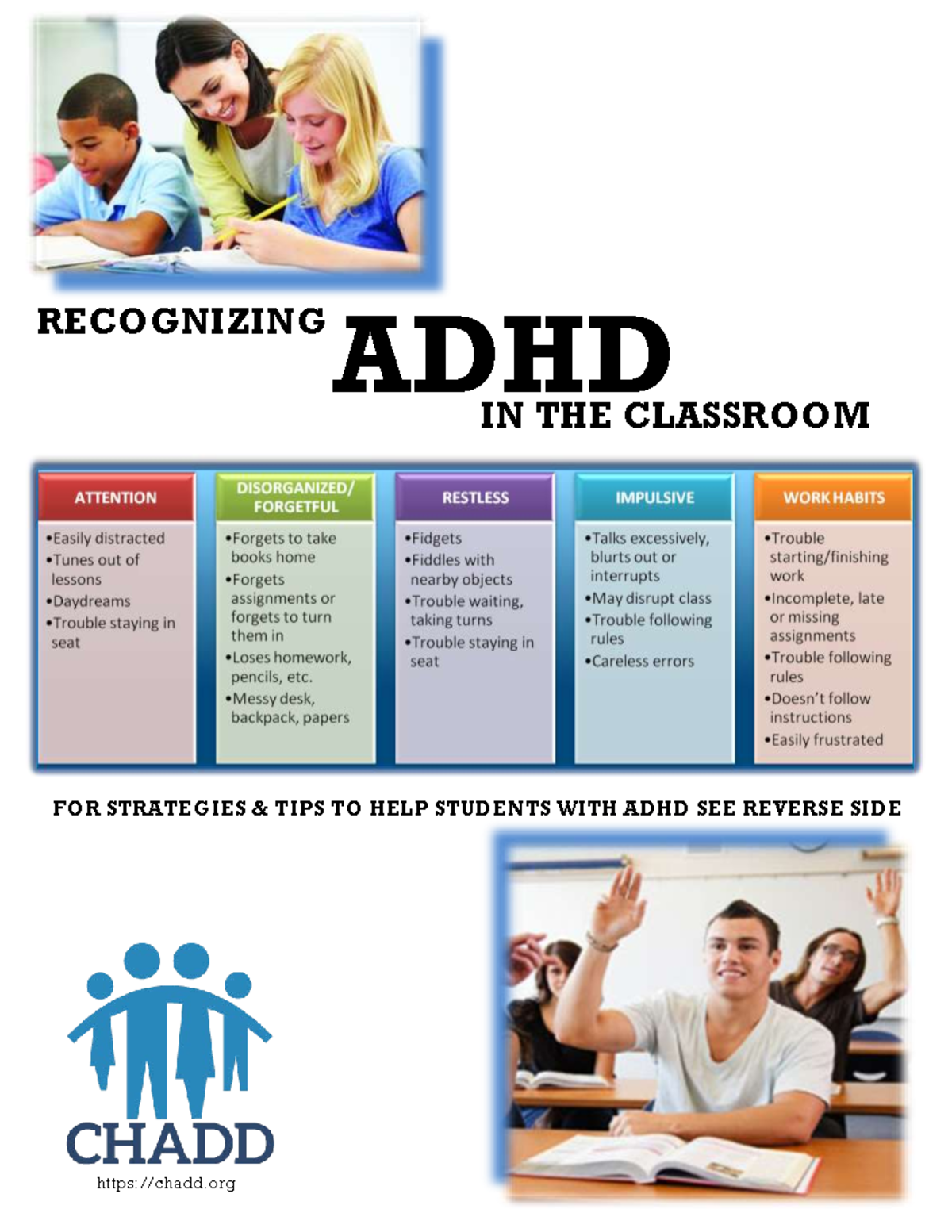 Final Teacher Card 2019 - RECOGNIZING ADHD IN THE CLASSROOM FOR ...