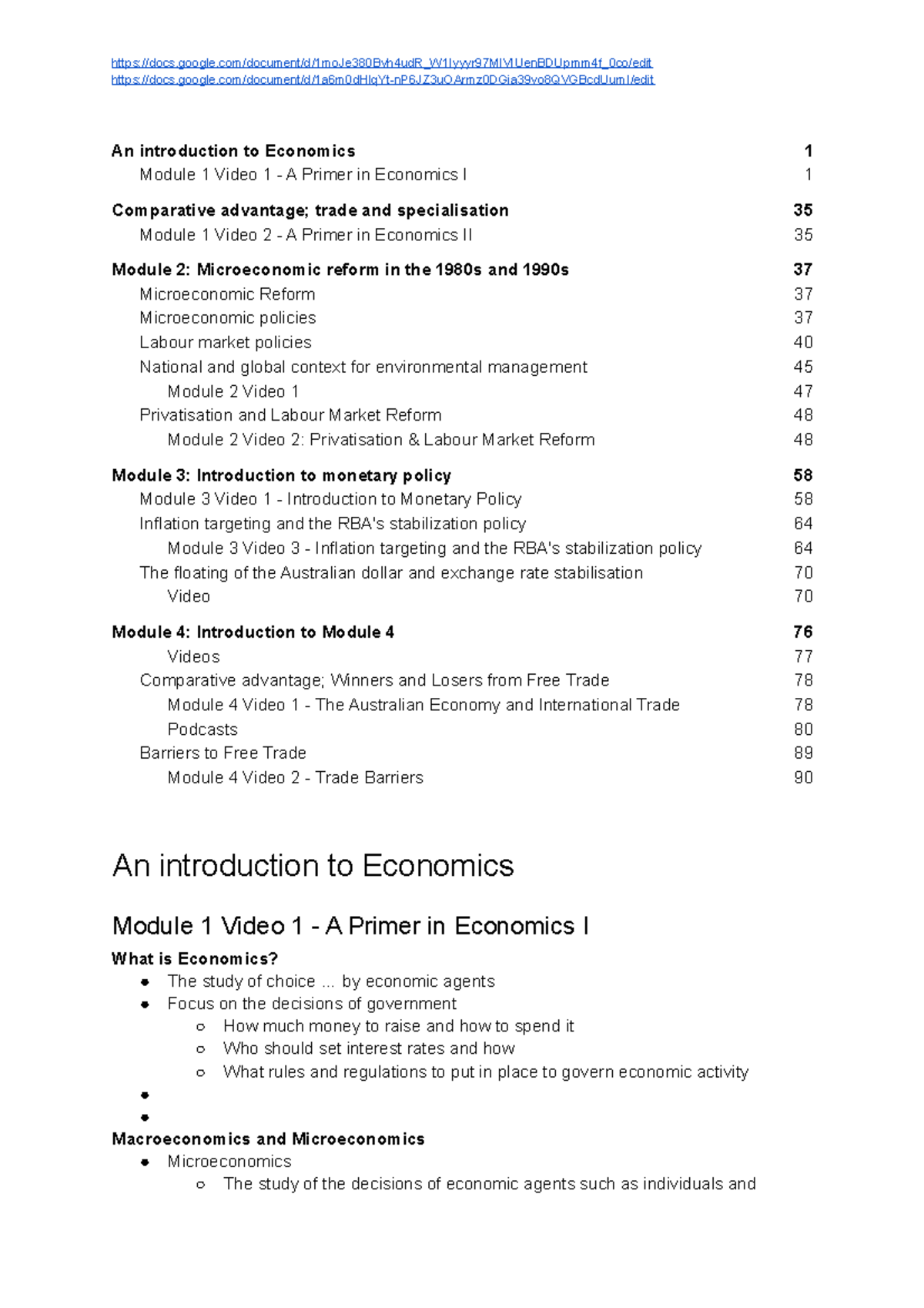 An introduction to Economics - Studocu