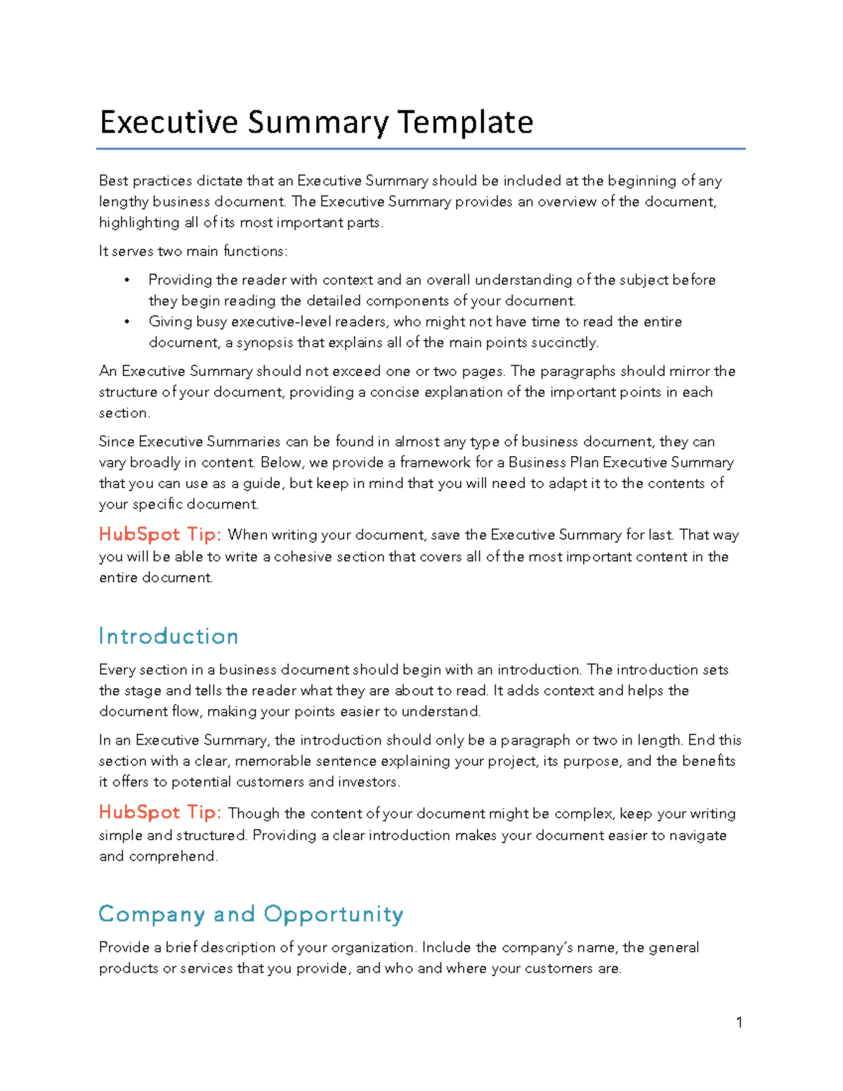 Executive summary About Something That Can Help You In The Future 1