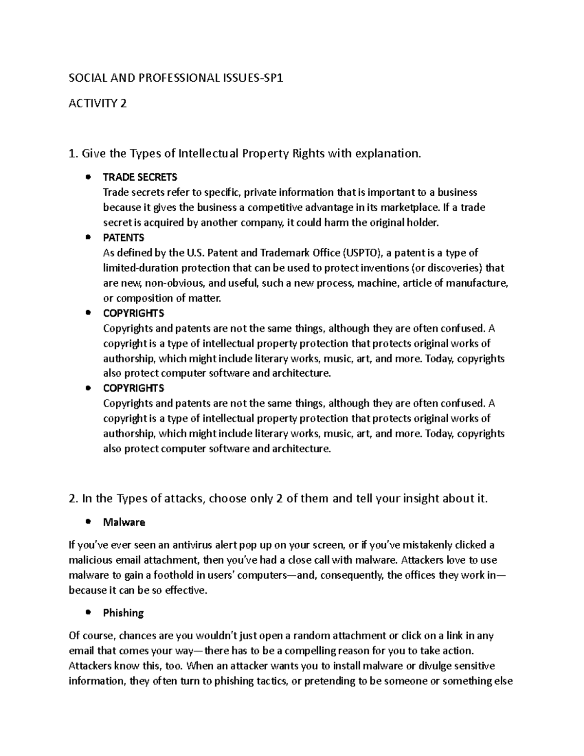 Social AND Professional Issues - SOCIAL AND PROFESSIONAL ISSUES-SP ...