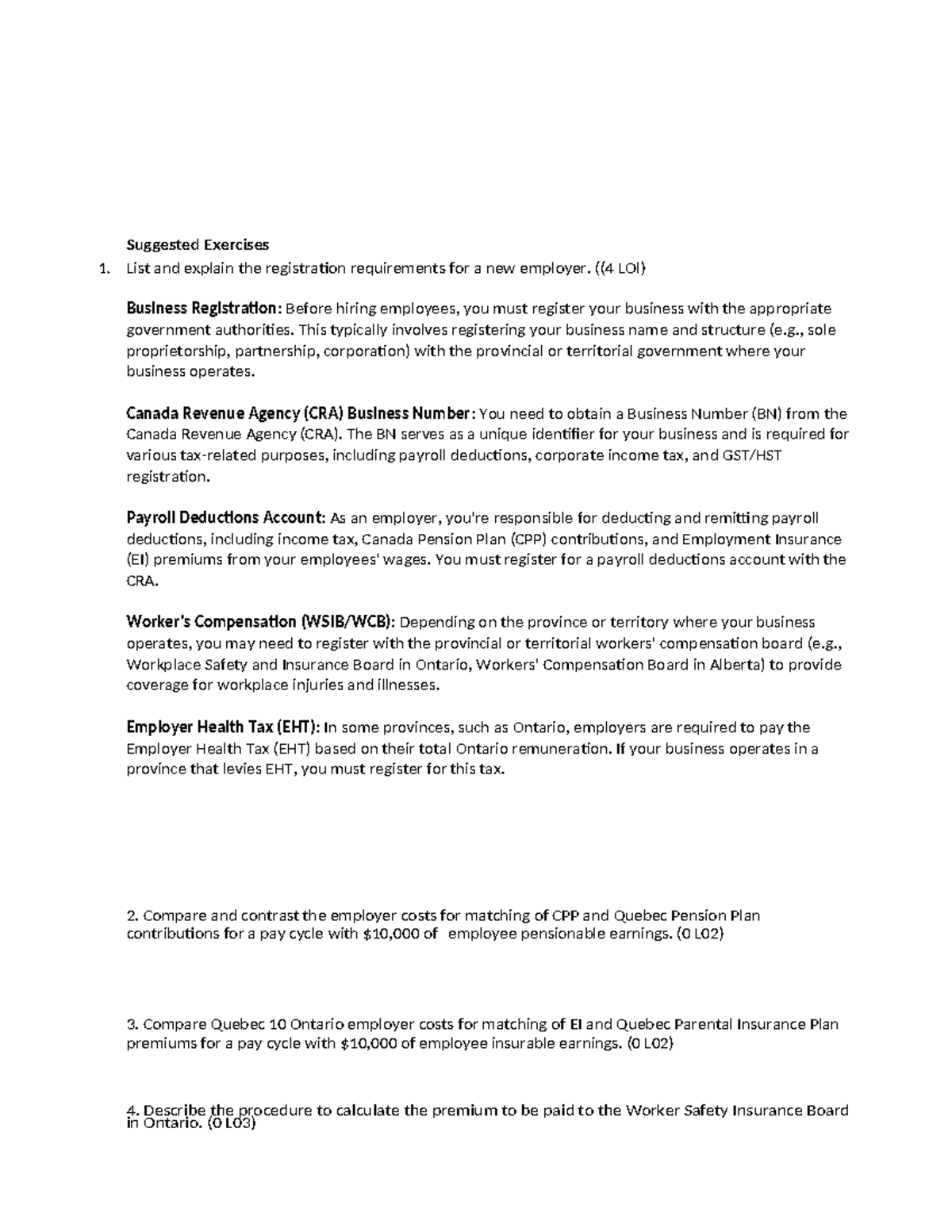 Chapter 7 Assignment - Accounting & Bookkeeping - Suggested Exercises 1 ...