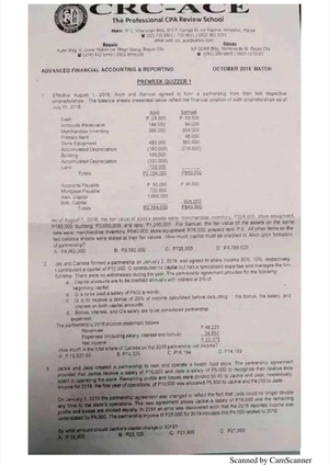 Pdfcoffee - Practice materials - Chapter 1 TRUE/FALSE 1. TRUE 6. FALSE 2. TRUE 7. TRUE 3. FALSE ...