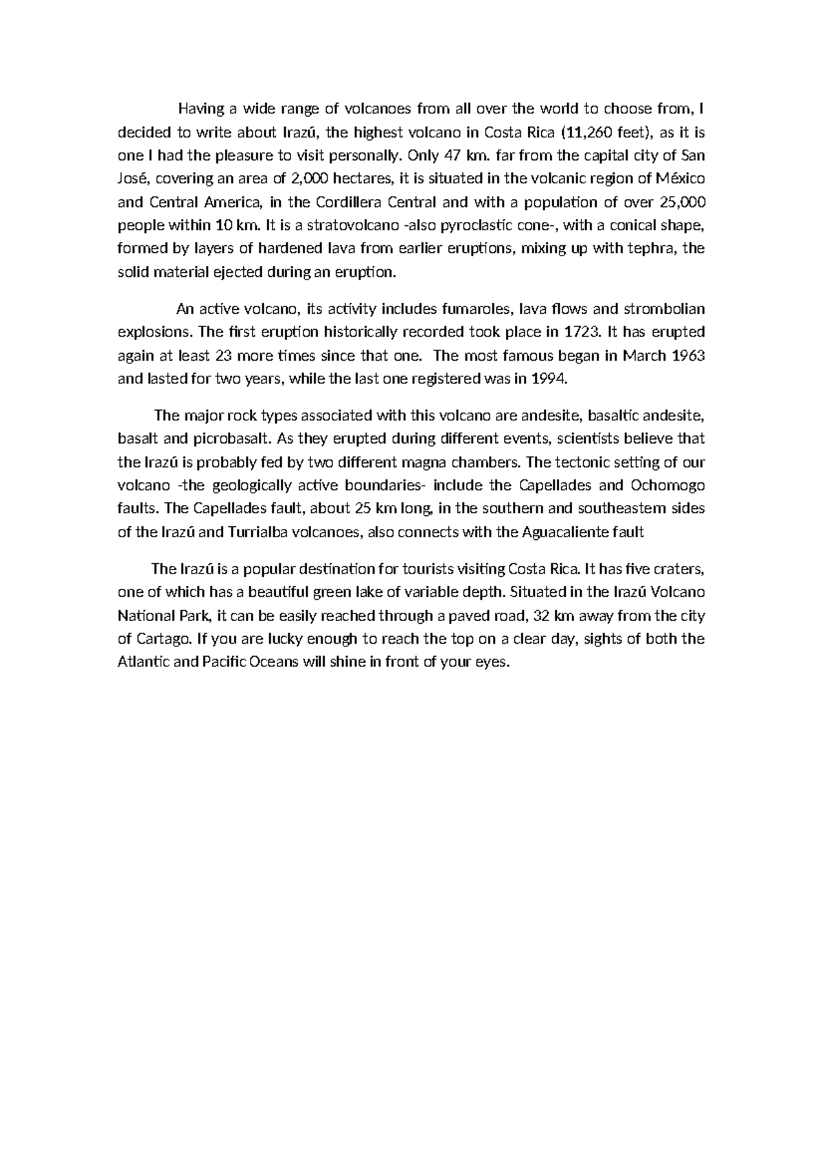 My volcano (ignorar) - Having a wide range of volcanoes from all over ...