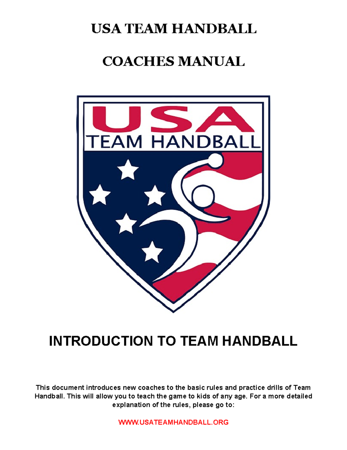 Handball basics for coaches 101 - USA TEAM HANDBALL COACHES MANUAL ...