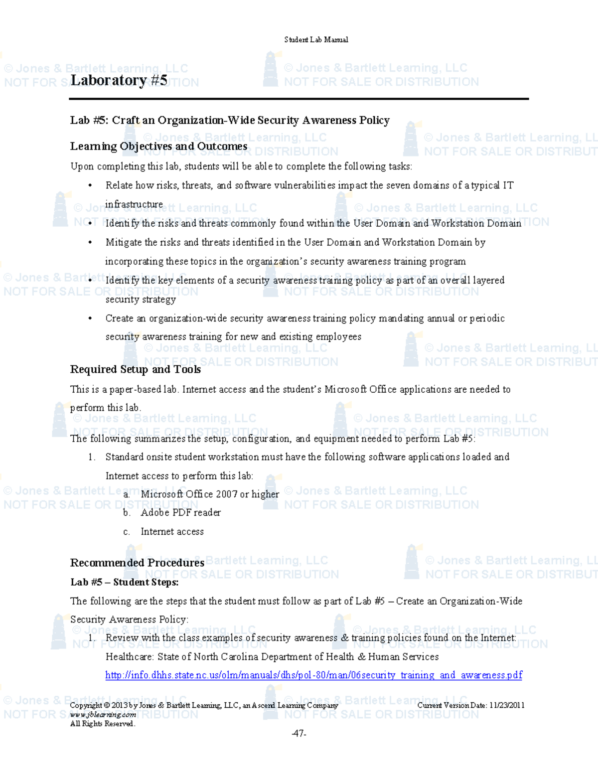 Craft an Organization-Wide Security Awareness Policy - Copyright © 2013 ...