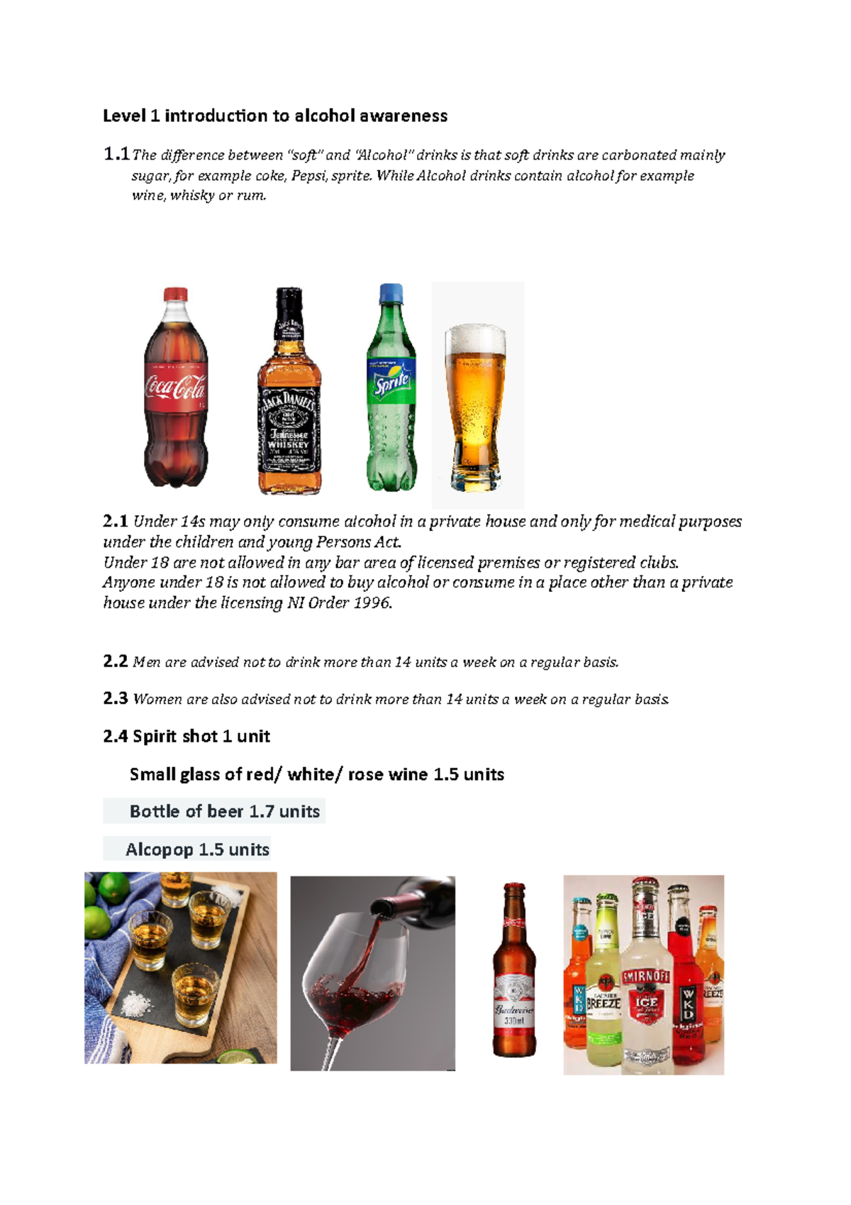 Alcohol awareness - science - Level 1 introduction to alcohol awareness ...