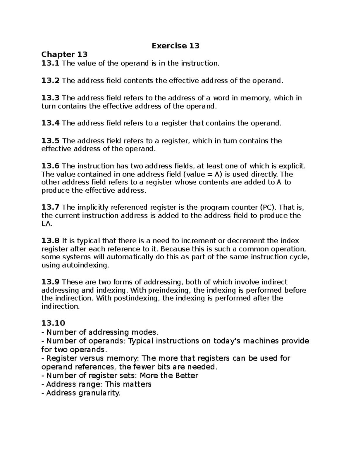 Exercise 1 - LAB - Exercise 13 Chapter 13 13 The value of the operand ...