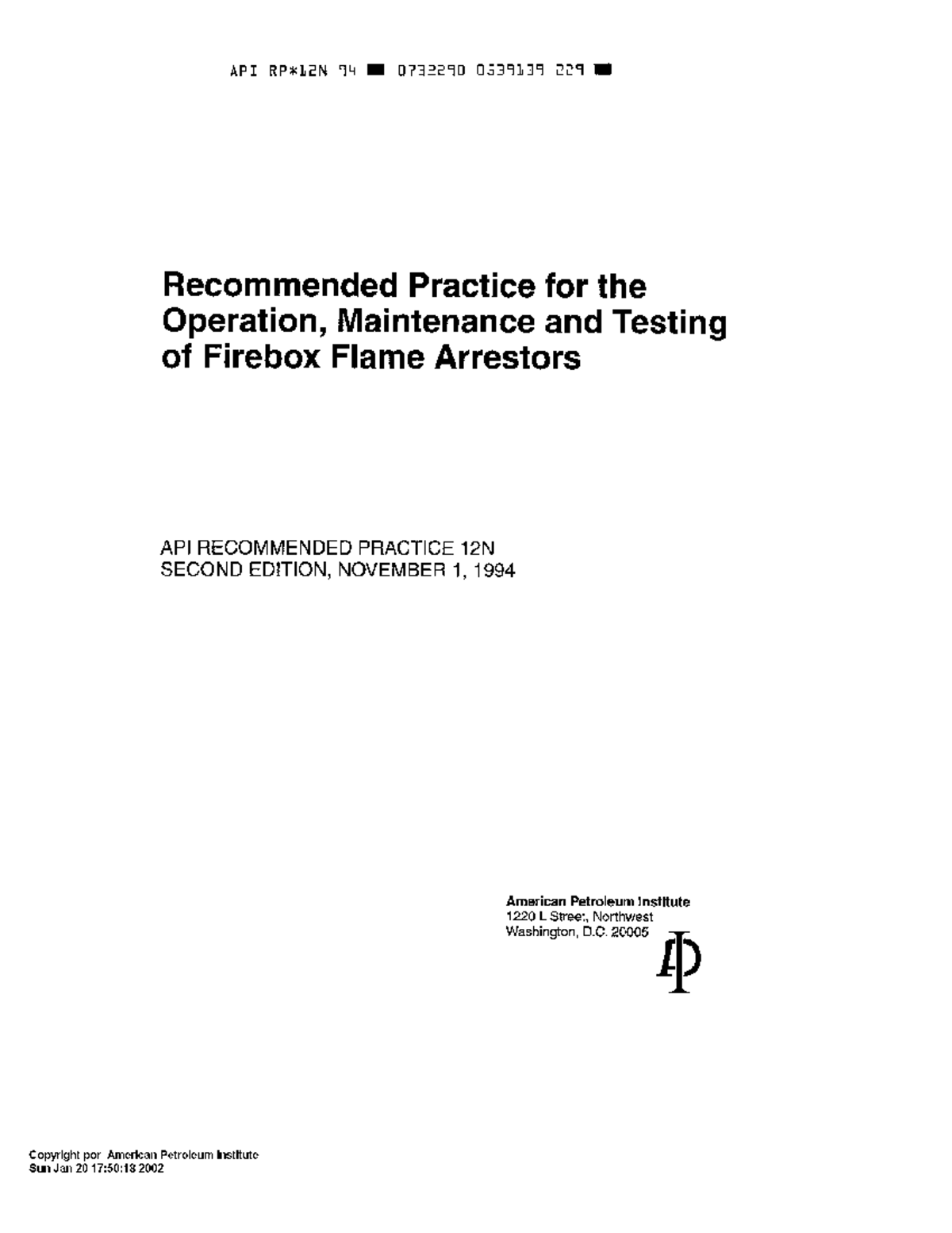 API RP 12N - ssssssssssssss - Motores de Combustion Interna - Studocu