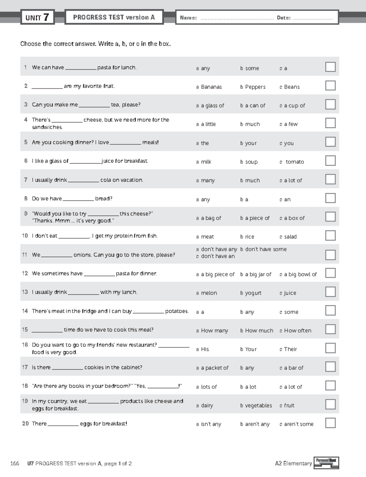 Personalbest-a2-elm-tests-multiple-choice-tb-p2 compress - Choose the ...