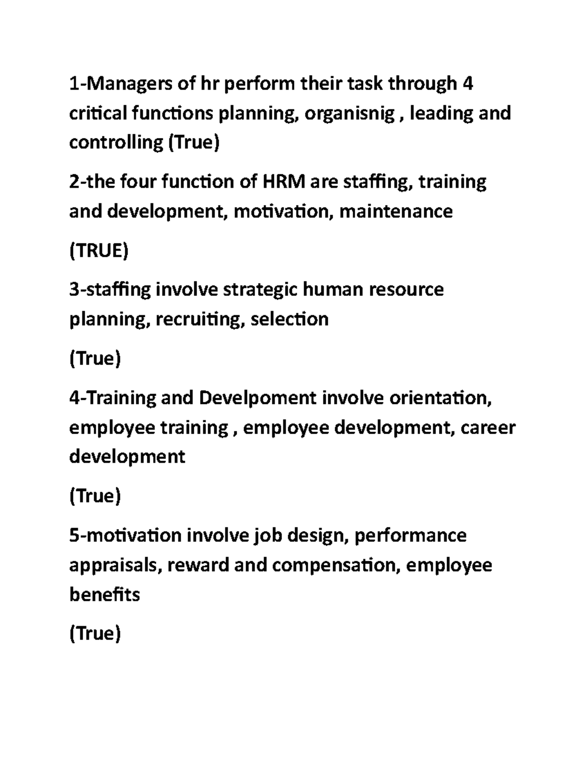 HR Questions - HR Management material needed for DBA STUDY - 1-Managers ...