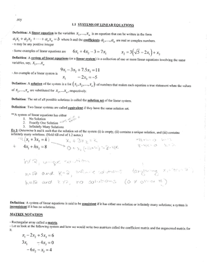 Ch+2+notes+key - Notes for chapter two of linear algebra - Studocu