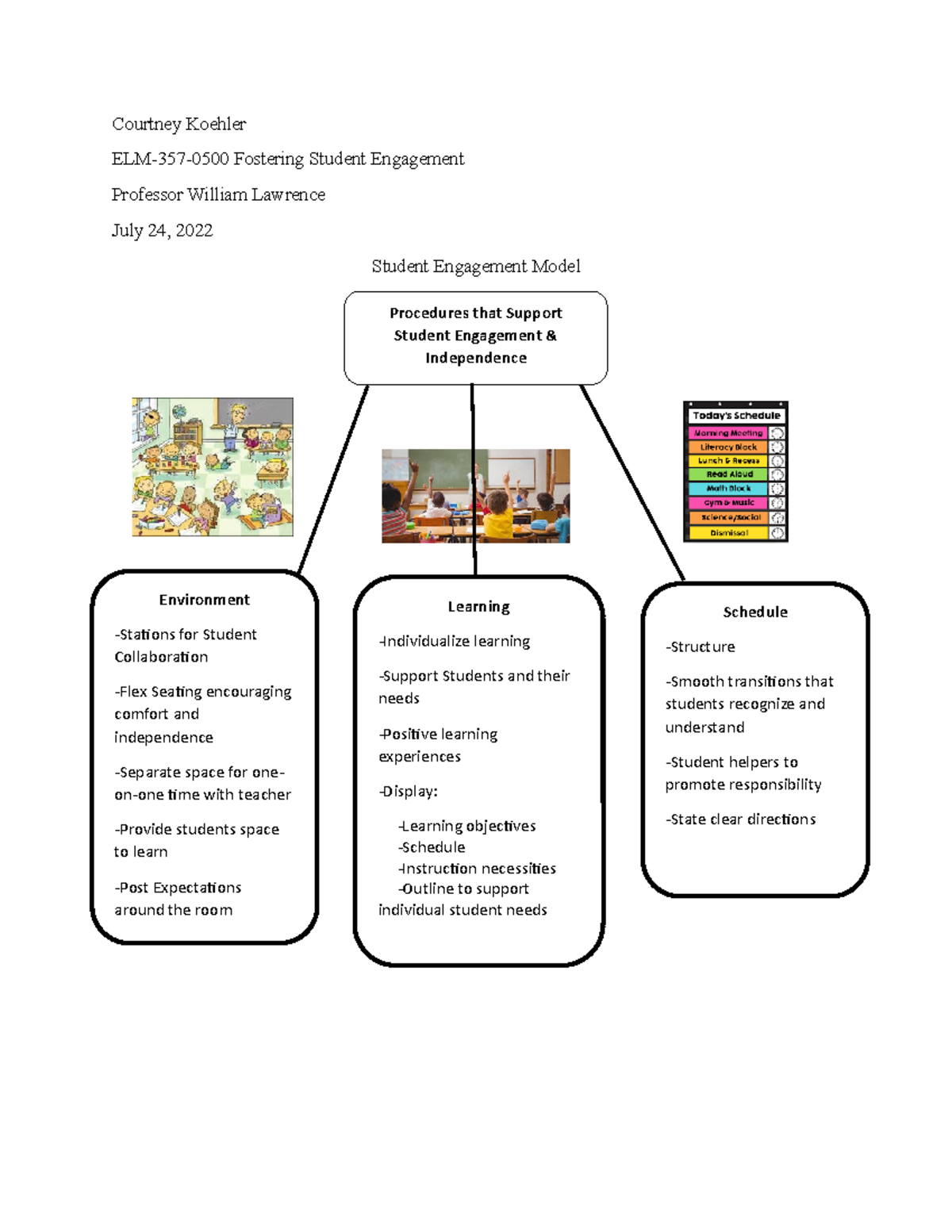T2 Student Engagement Model - Courtney Koehler ELM-357-0500 Fostering ...
