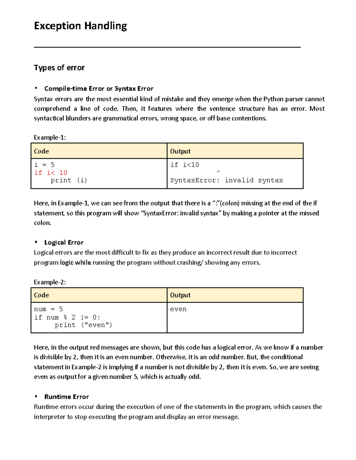 08 Exception Handling - CSE 110 - Exception Handling ...
