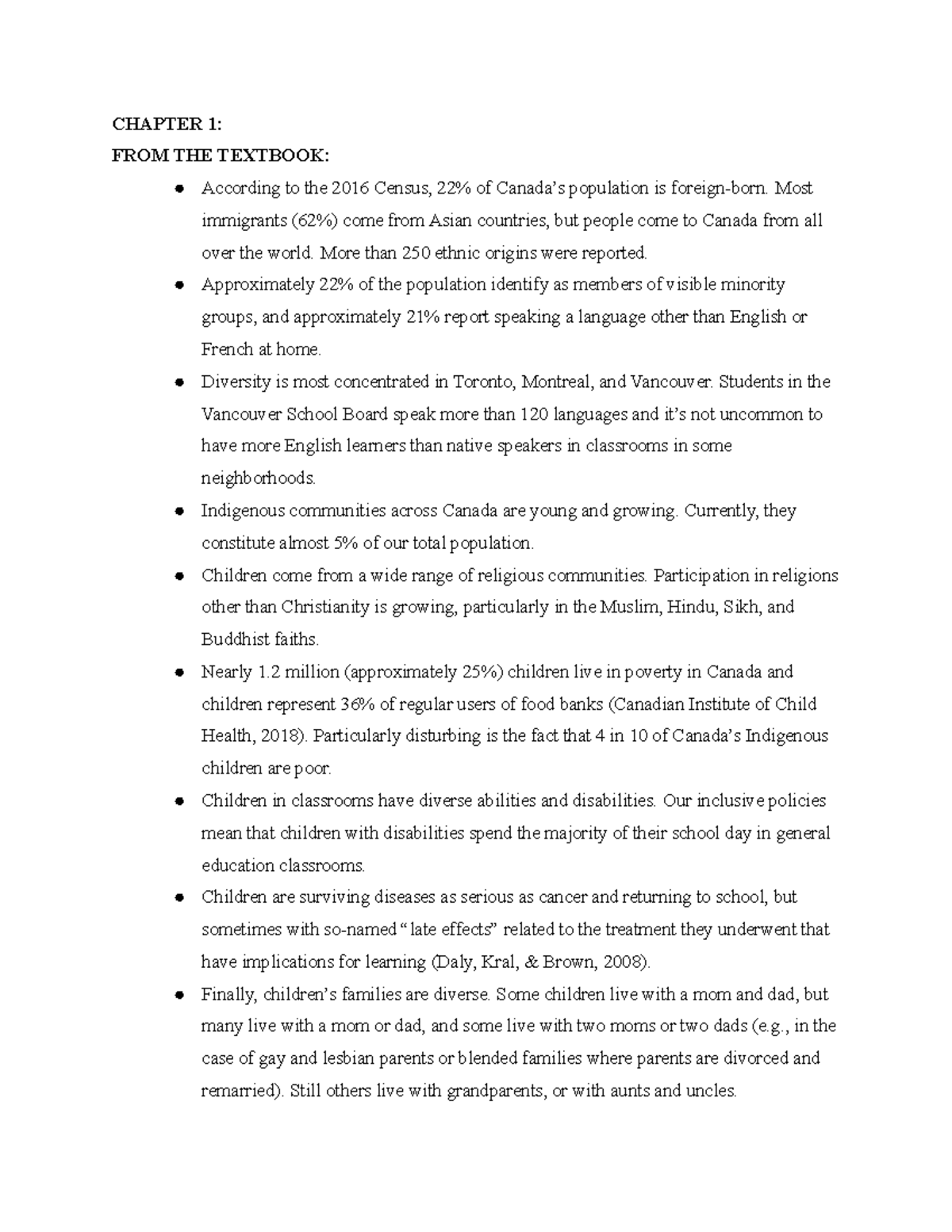 EDUC 210 Textbook Lessons 1-4 - CHAPTER 1: FROM THE TEXTBOOK: According ...