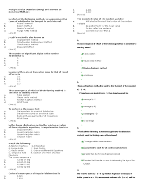 NA1 - Numerical Analysis - USTP - Studocu