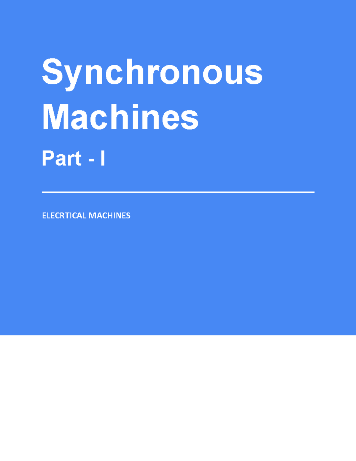 Synchronous Machines - Copyright © 2014-2020 TestBook Edu Solutions Pvt ...