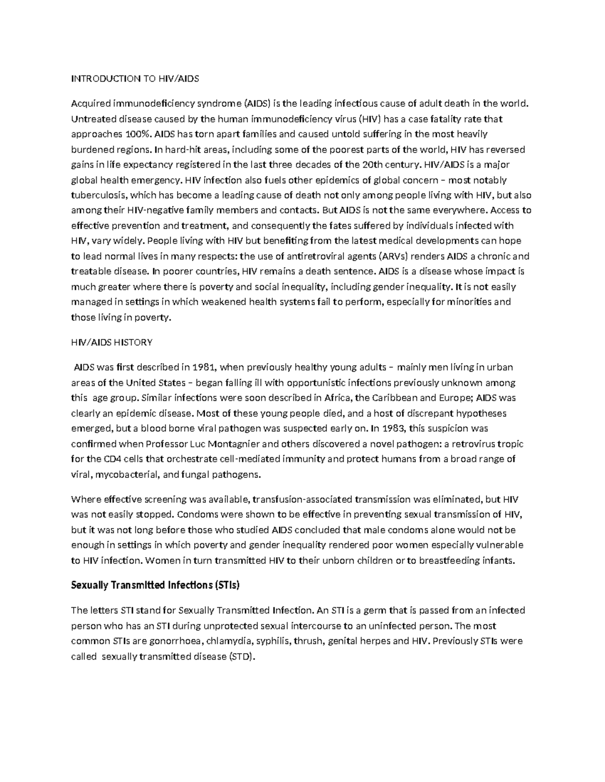 HIV & AIDS & STIS - Copy - It equips you with knowledge to know more ...